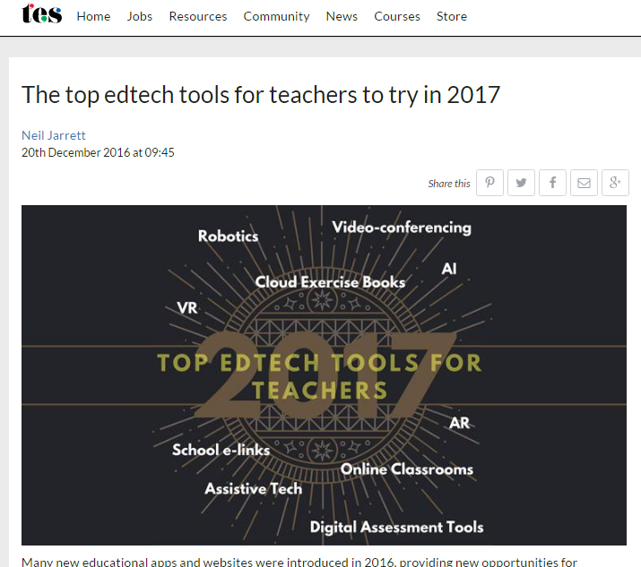 My Article For Google & TES: The top edtech tools for teachers to try ...