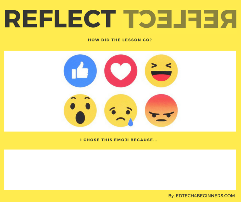 Lesson reflection sheets – EDTECH 4 BEGINNERS