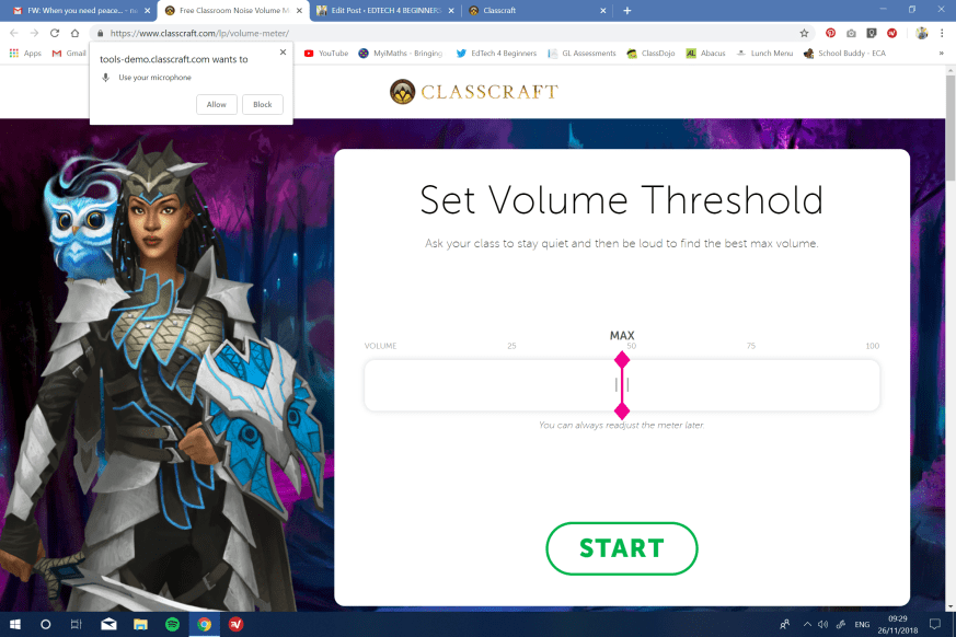 Quieten down your class with this website! – EDTECH 4 BEGINNERS